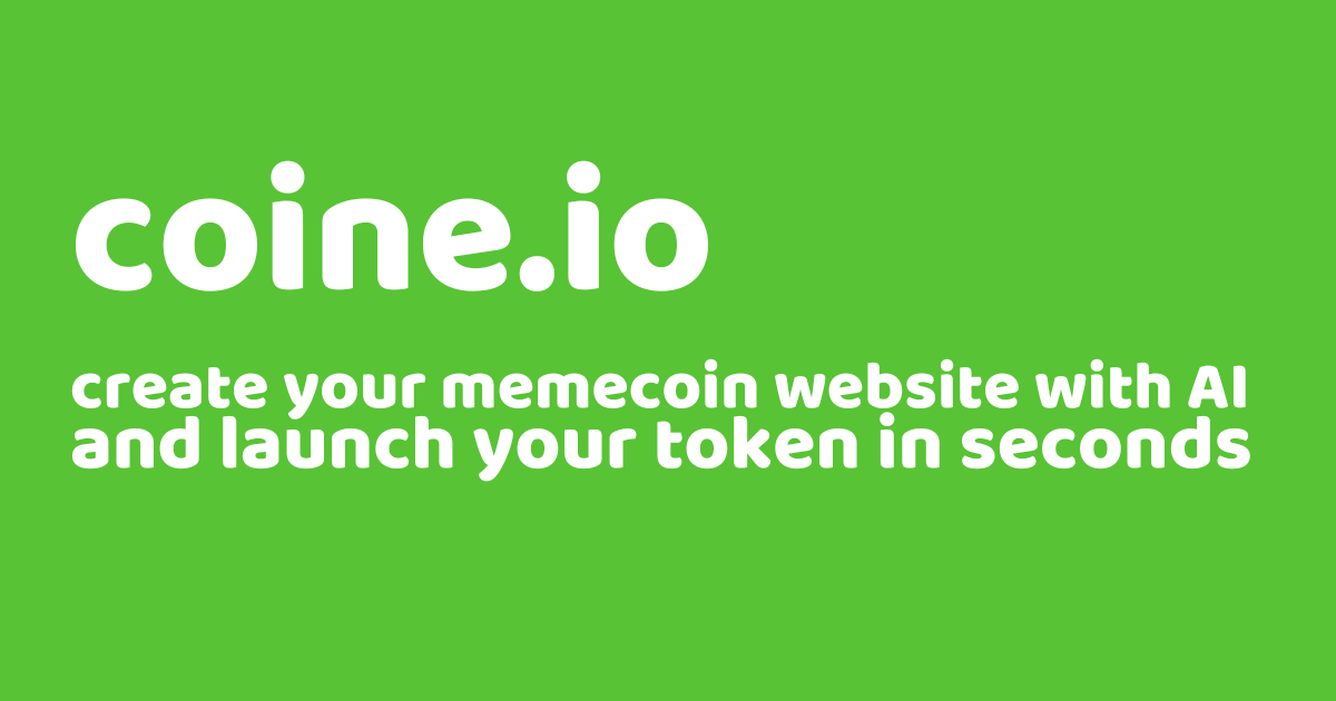 Coine | Launch your meme coin website in seconds